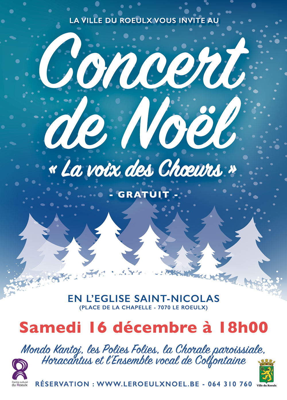 Concert de Noël "La Voix des Chœurs" - Marché de Noël du Roeulx